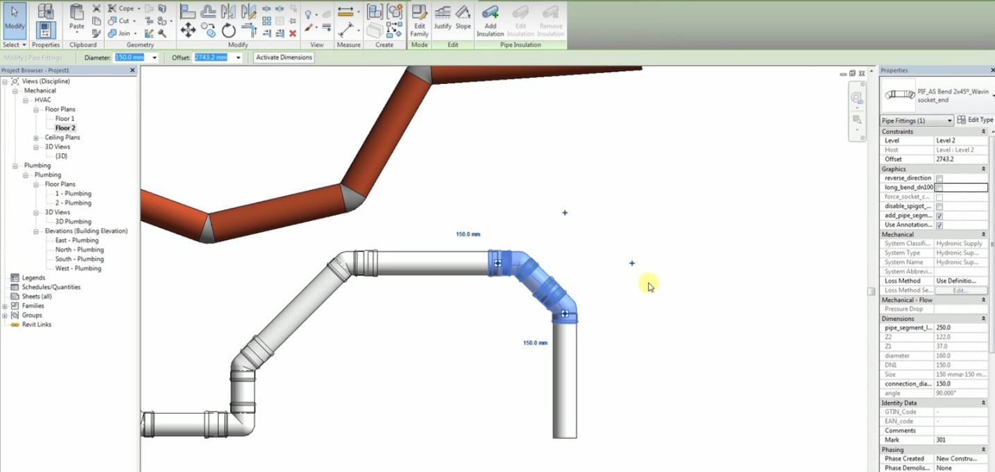 How to use bends in our Revit families for BIM