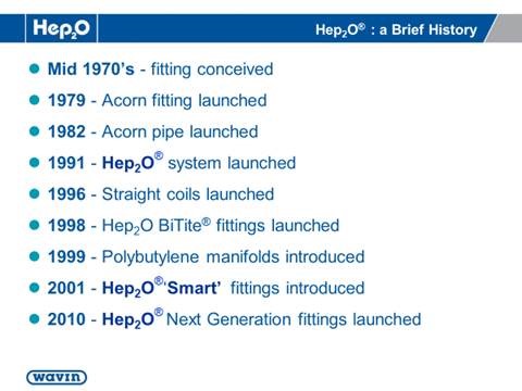 Push-fit plumbing – Hep2O celebrates 40 year anniversary