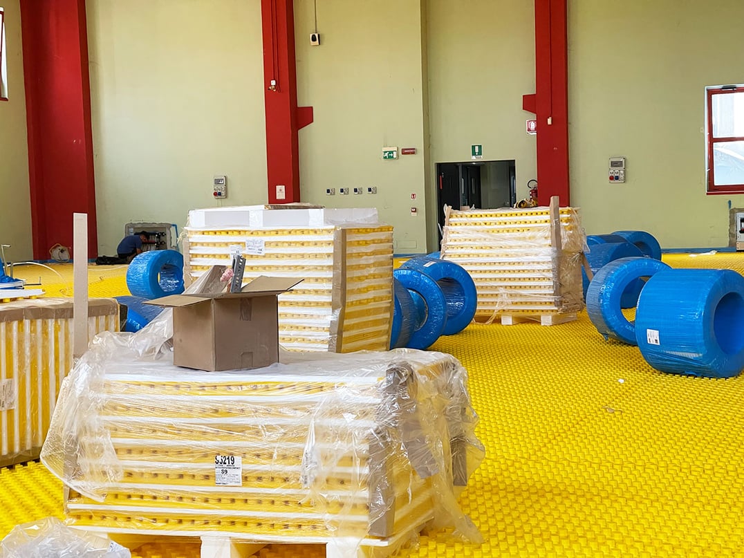 Sistema di climatizzazione radiante Wavin Comfia per due nuove palestre ...